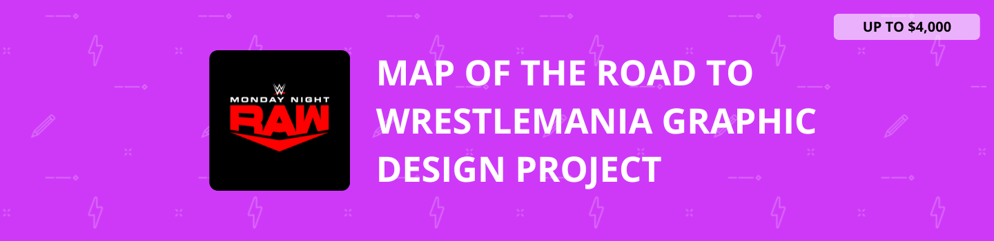 Map of the Road to WrestleMania Graphic Design Project on Tongal.com